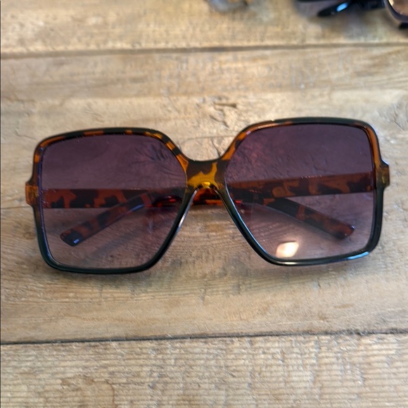 aster june | Accessories | Tortoise Shell Square Sunglasses | Poshmark